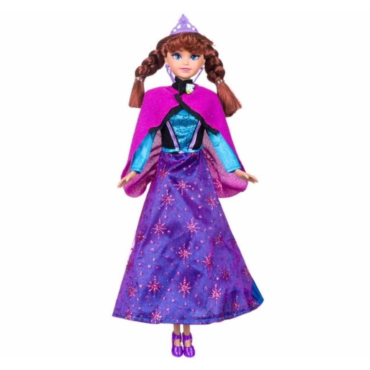 Papusa Ana din Frozen pentru fete, ATS, 30 cm, imbracata in rochie ...