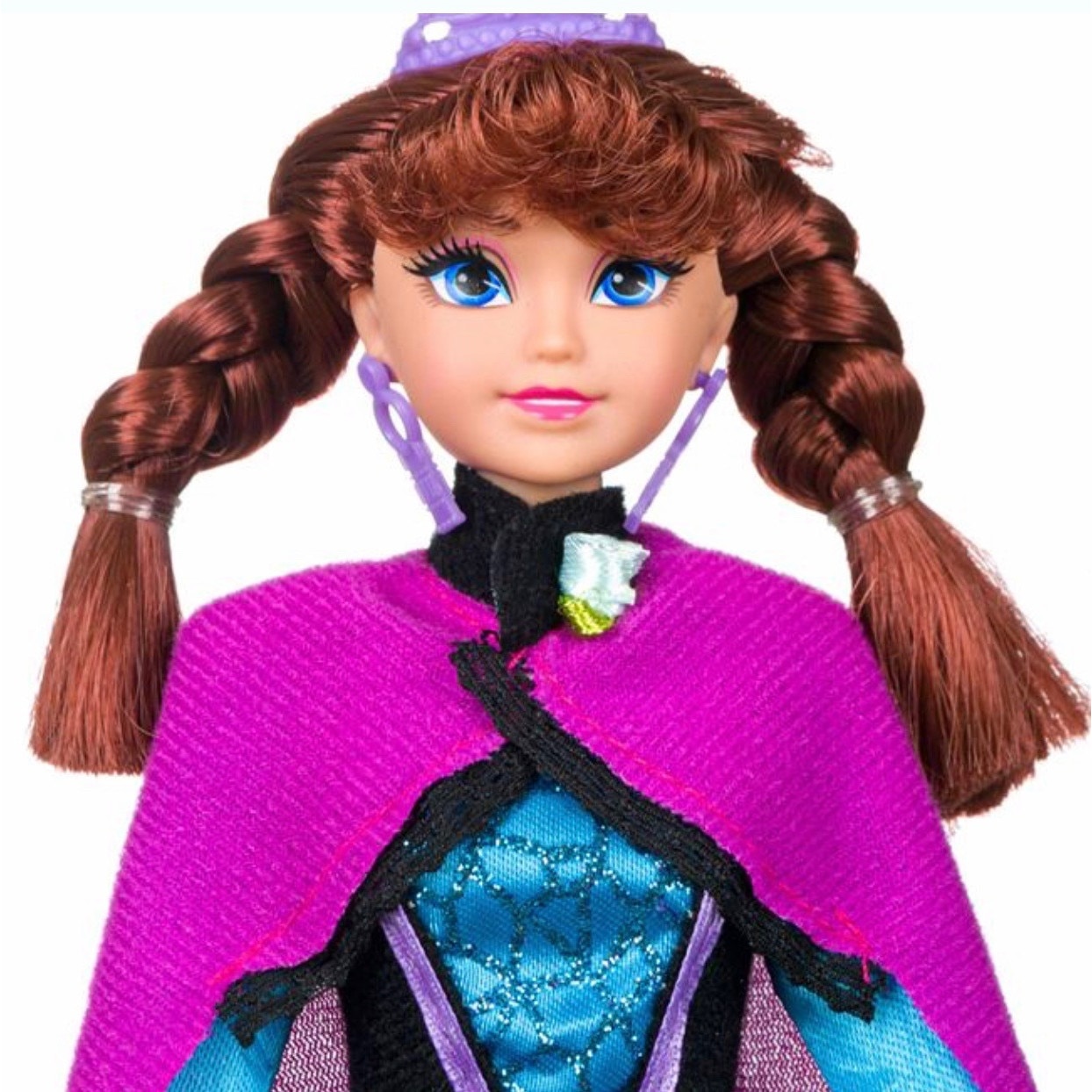 Papusa Ana din Frozen pentru fete, ATS, 30 cm, imbracata in rochie ...