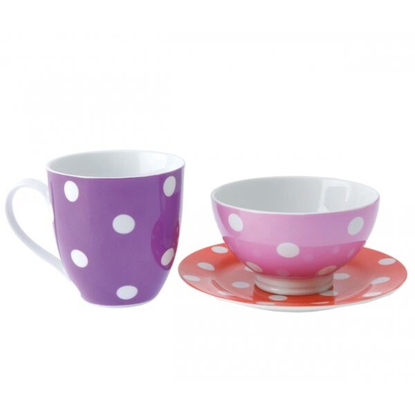 Set mic dejun Mini Dots, Present Time, portelan - eMAG.ro