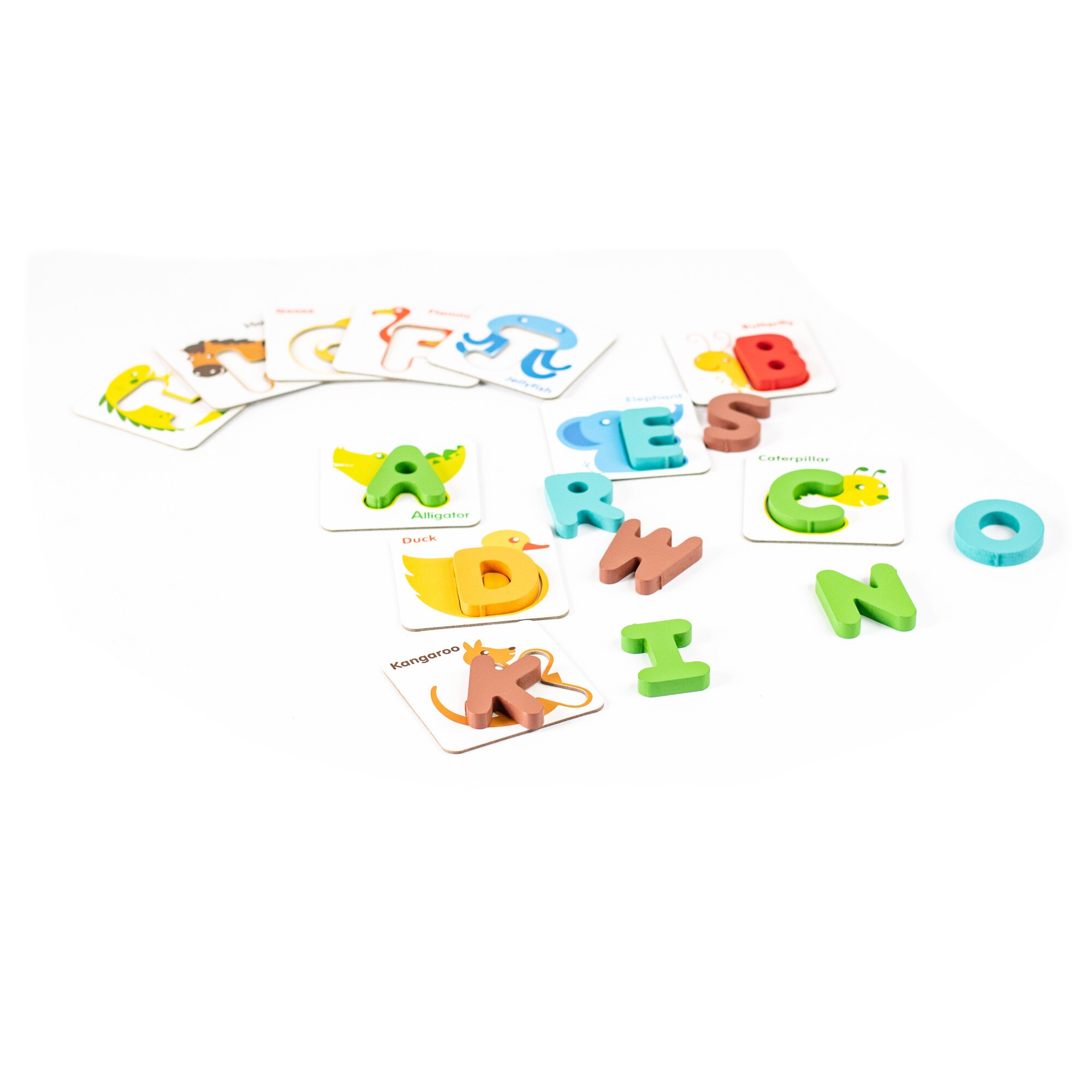 Joc cartonase litere si animale multicolor - eMAG.ro