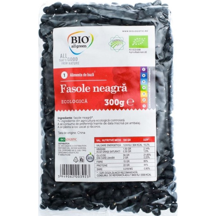 Fasole Neagra Eco Bio All Green, 300g - eMAG.ro