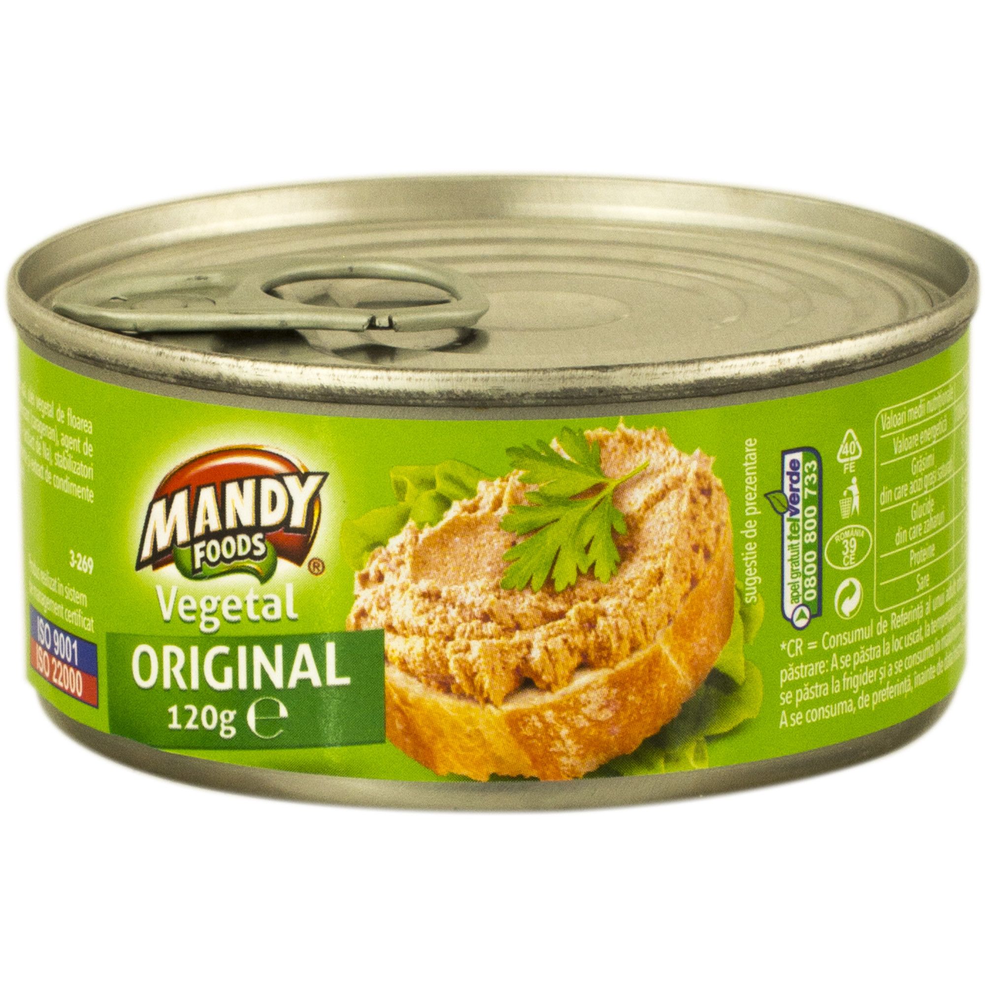 Pate vegetal original Mandy, 120g - eMAG.ro
