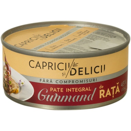 Pate integral ficat de rata Capricii si Delicii, 115g - eMAG.ro