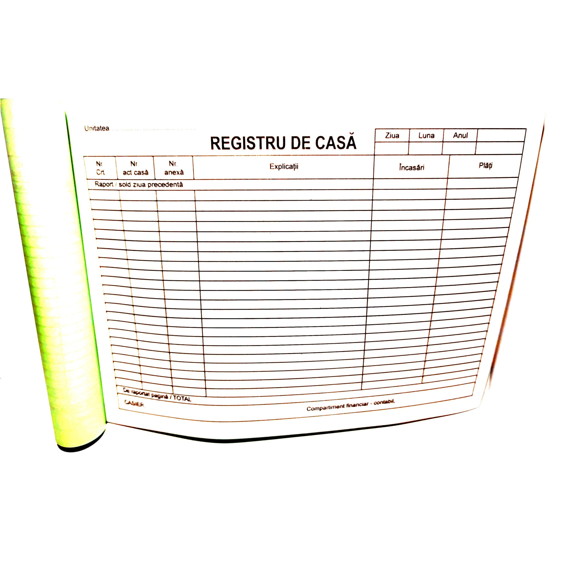 Registru de casa A4 - model 1, A4, autocopiativ, 2 exemplare., 50 ...