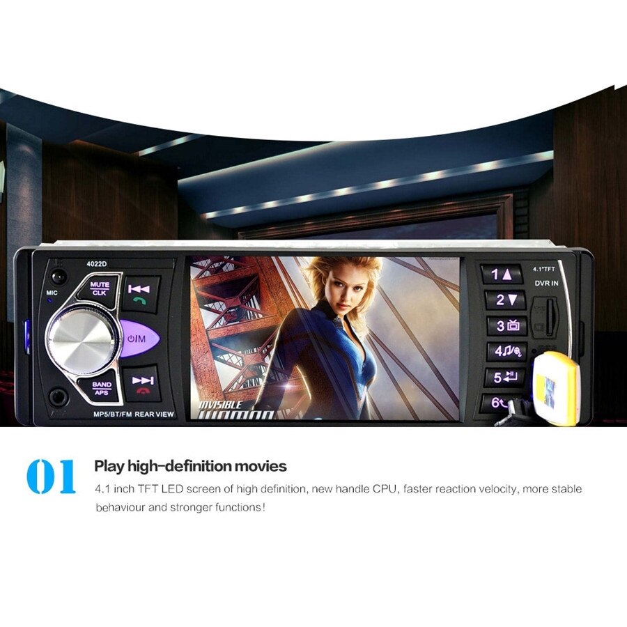 Player MP5 auto, 1Tech, Model 4022D, Display 4 inch, Bluetooth, USB ...