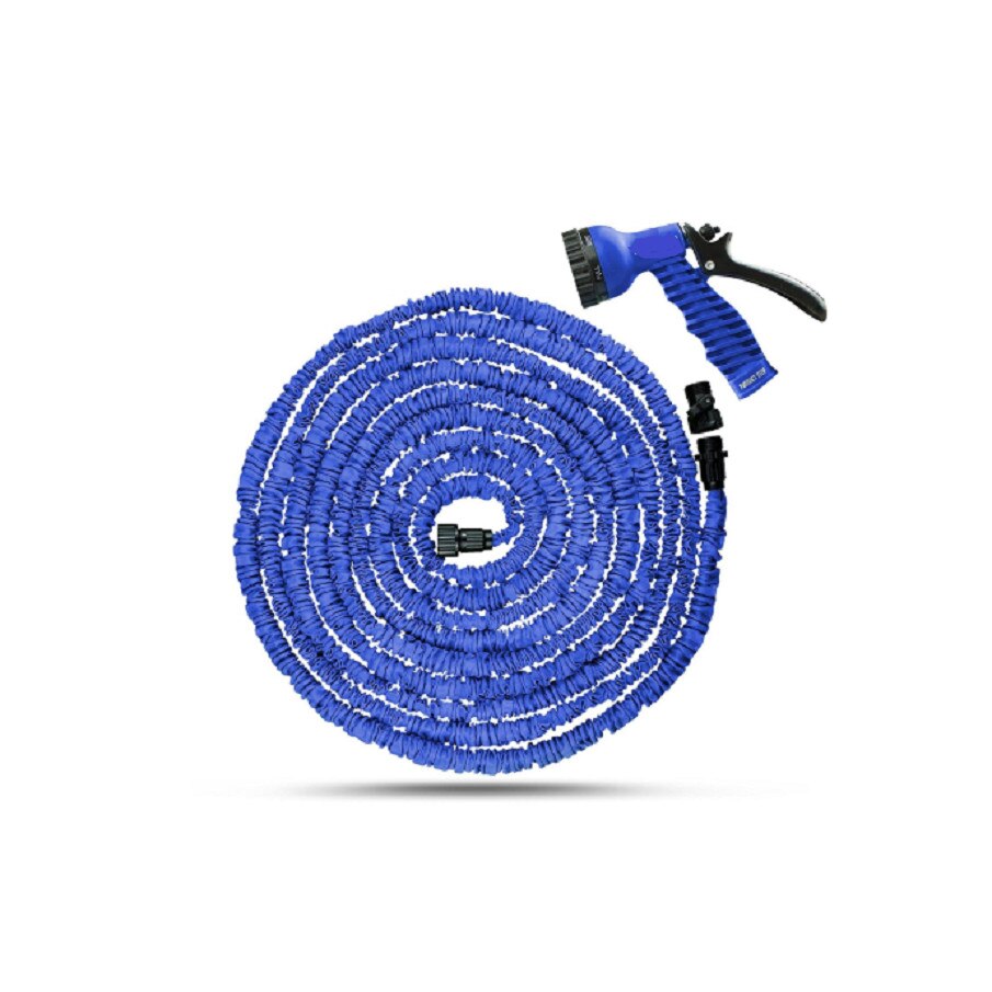 Furtun extensibil pentru gradina, 30 m, cu pistol de udat, albastru ...