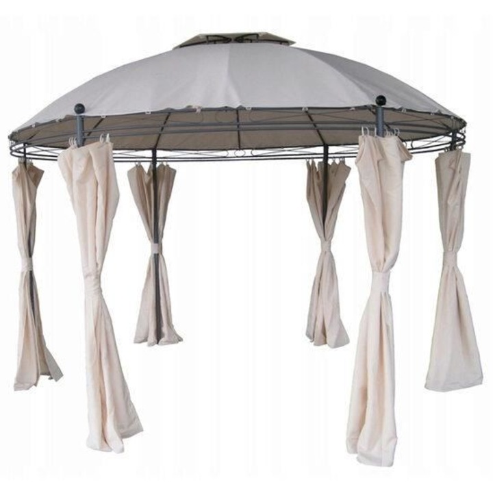 Pavilion gradina rotund cu obloane 350x270 cm - eMAG.ro