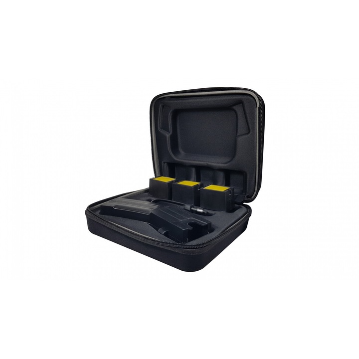 Pistol taser cu electrosoc, 3 rezerve, toc cadou - eMAG.ro