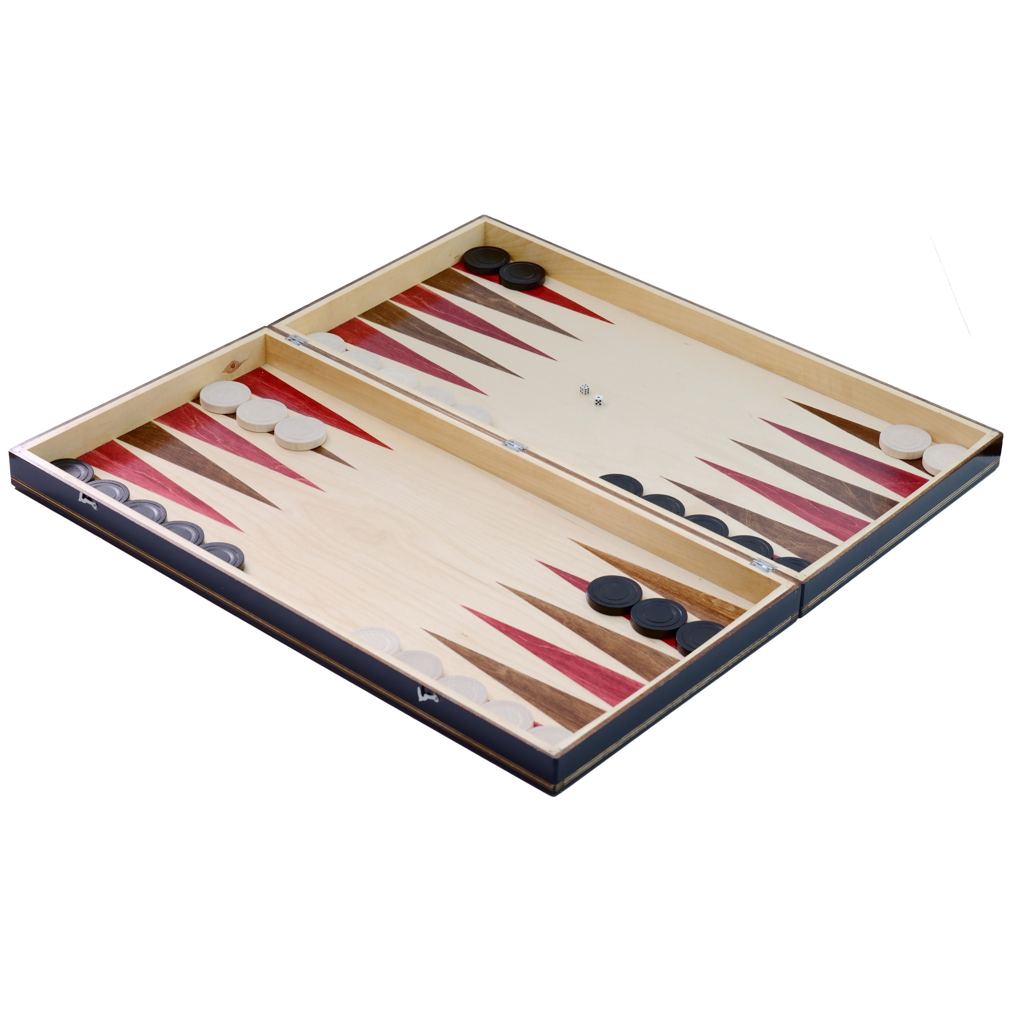 Joc Sah si Table din Lemn Gigant, Lucrat Manual, 65x65 cm, Negru cu Alb ...