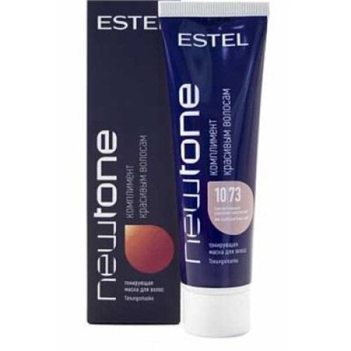 Masca nuantatoare pentru par cu keratina Haute Couture NEWTONE, 10/73 Blond deschis maroniu ...