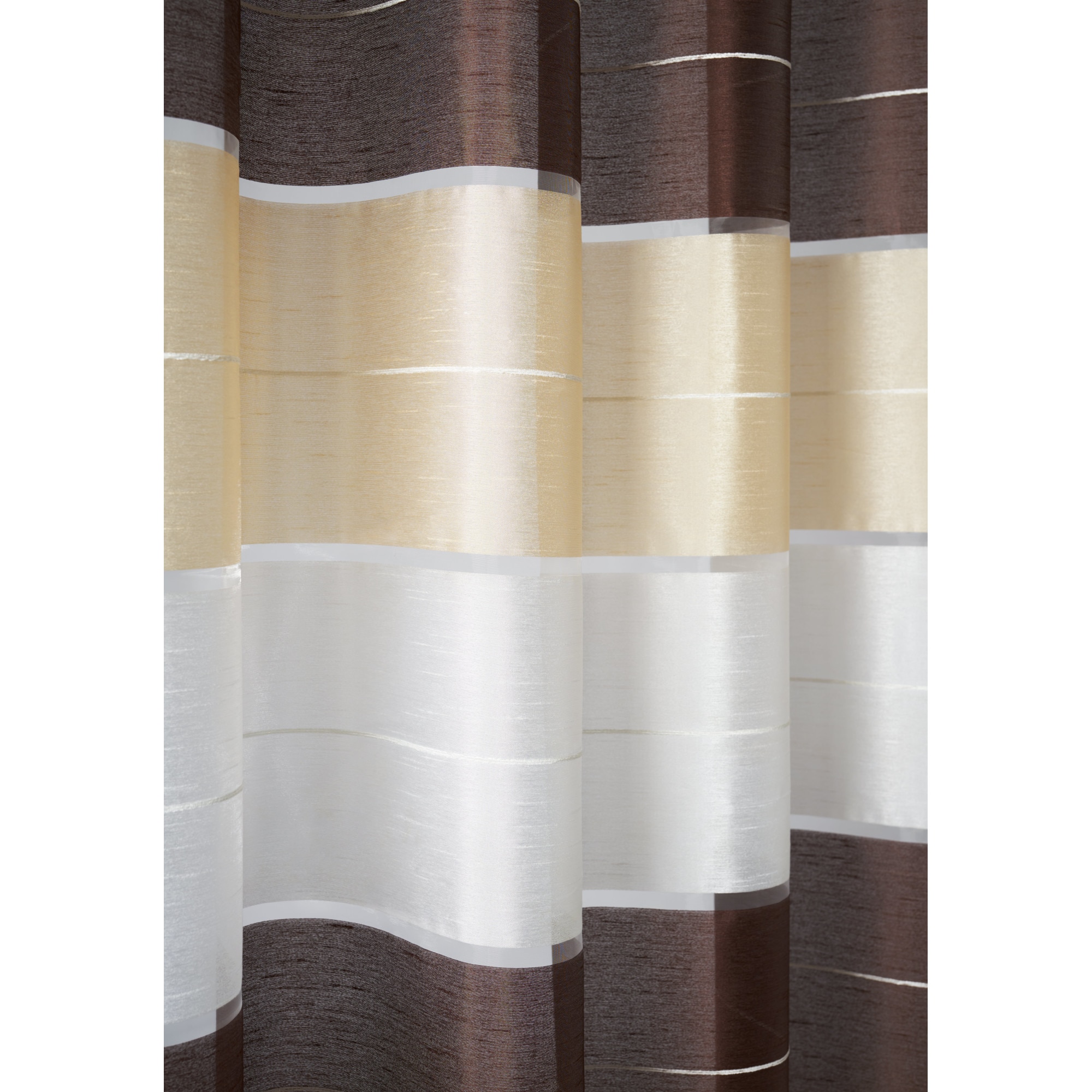 Draperie cu dungi, Alb-Multicolor, 145x250 cm, GF3 - eMAG.ro