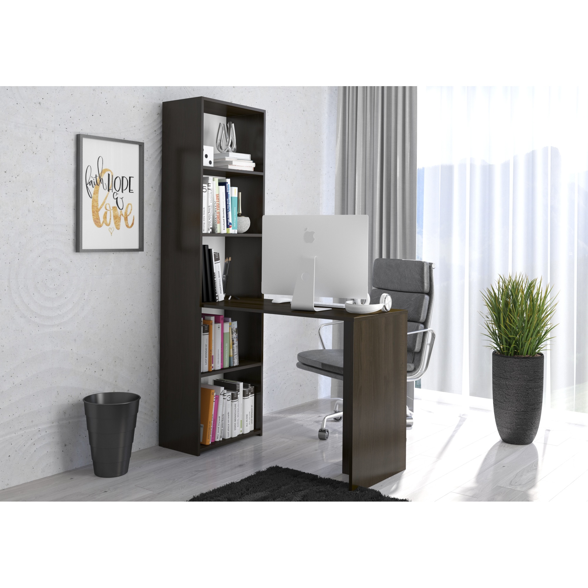 Birou, PVC, B-50S WENGE, 180x50x20 - eMAG.ro