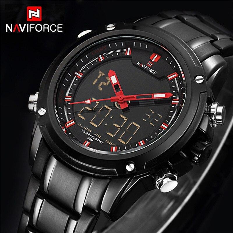 Ceas barbati Naviforce, Casual, Analog si digital, Mecanism Quartz ...