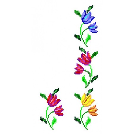 Program de broderie computerizata, D CUSUT, motiv popular floral, FL061 ...