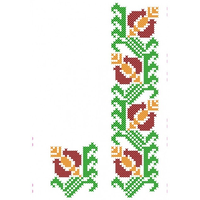 Program de broderie computerizata, D CUSUT, motiv popular floral, FL046 ...