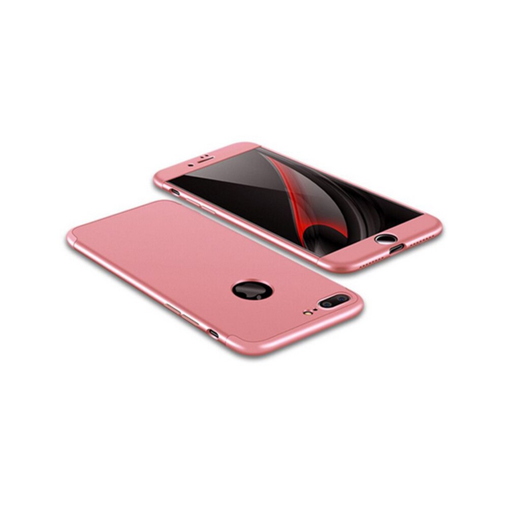 Huse 360 de grade pentru iPhone 8 Plus, Full Body, Rose - eMAG.ro