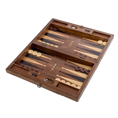 Joc de table si sah din lemn masiv si sidef 100% lucrate manual 2249.10 ...
