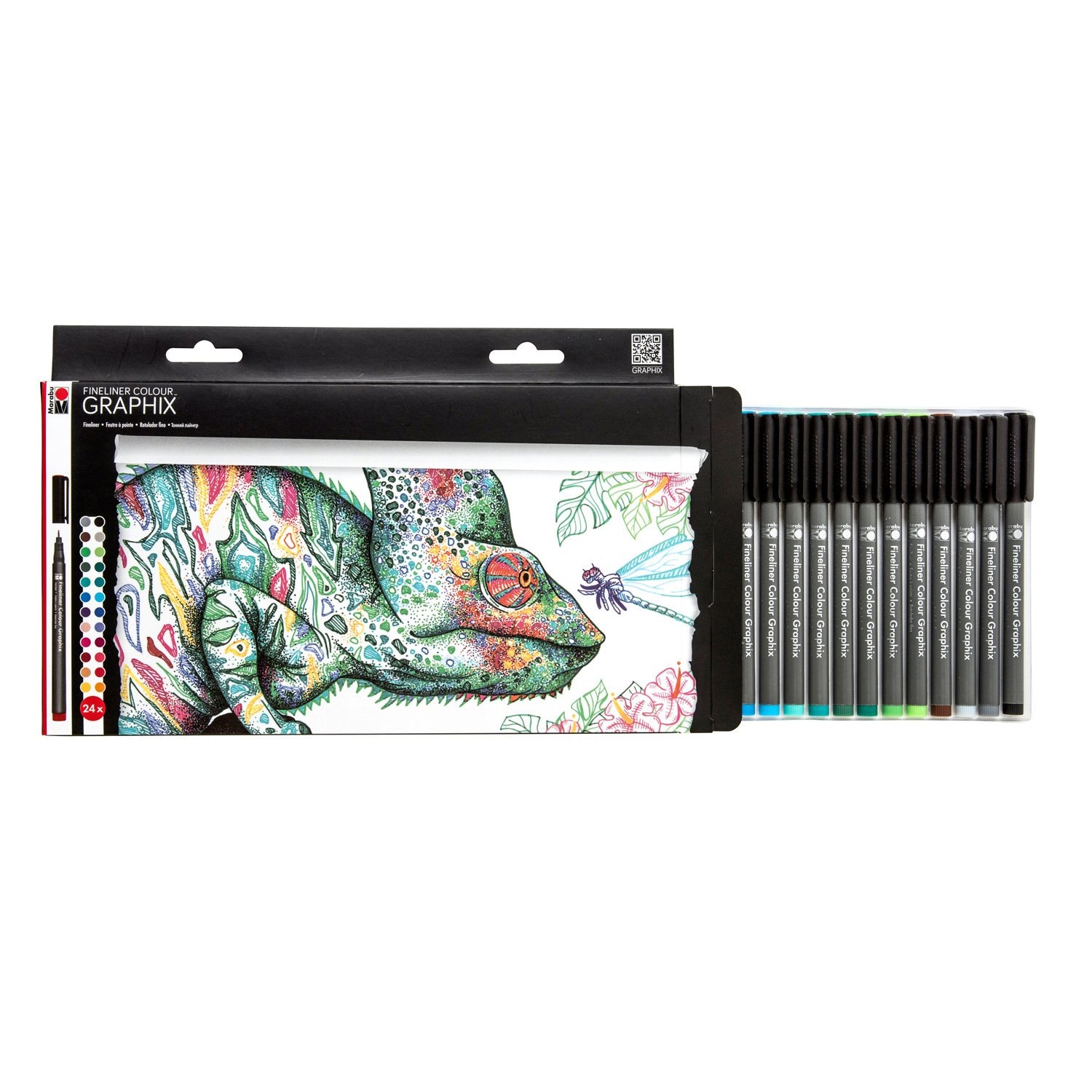 Set 24 linere colorate, Graphix, Marabu - eMAG.ro