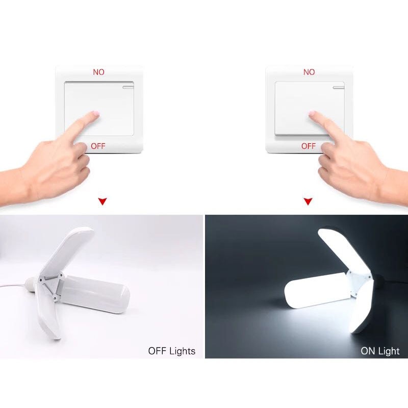 Bec LED elice cu 3 palete rabatabile pentru locuinta birou depozite ...