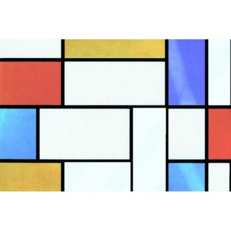 Autocolant Gekkofix Mondriaan vitraliu cu dreptunghiuri colorate ...