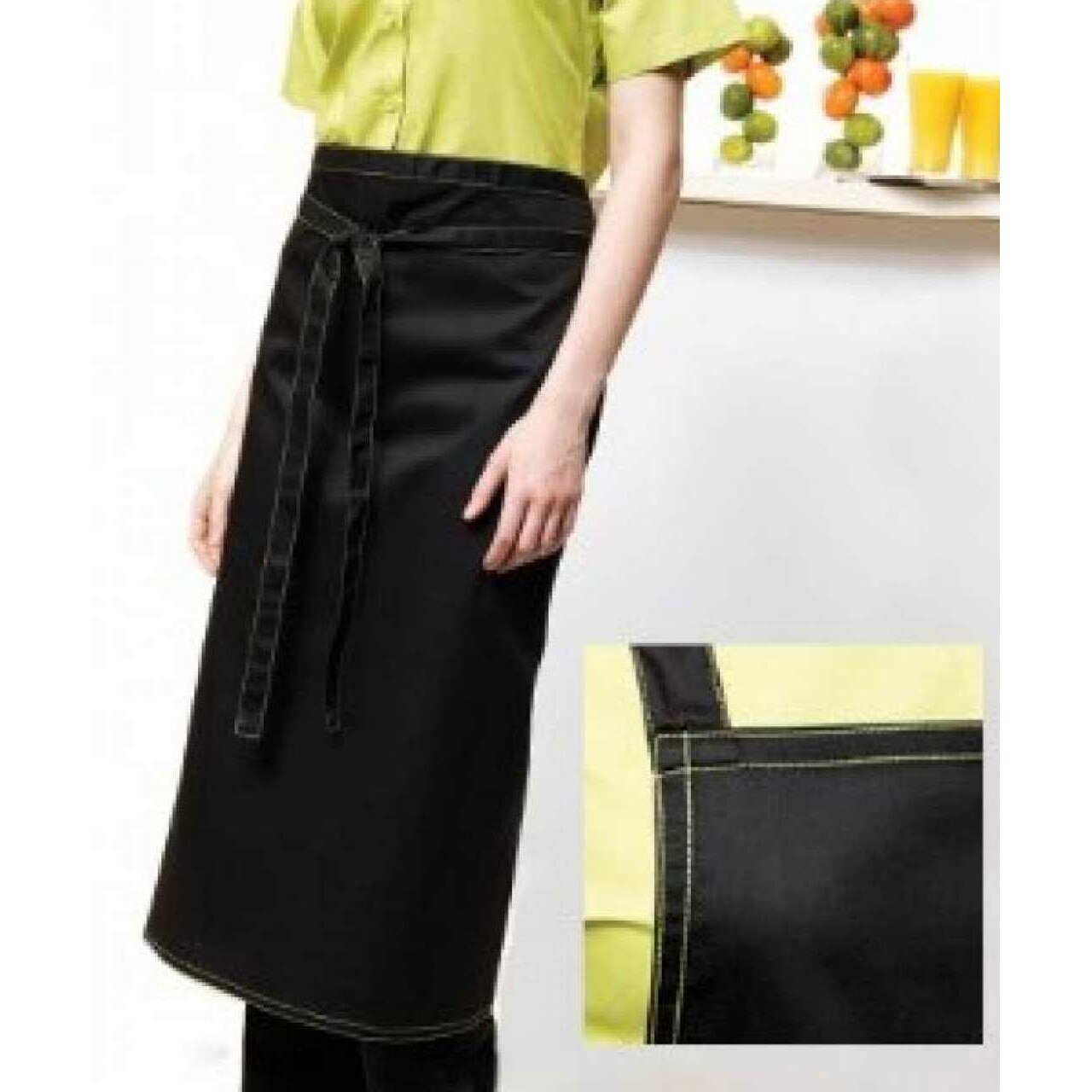 Sort barman negru cu cusaturi in contrast mov, Branio, personalizabil ...