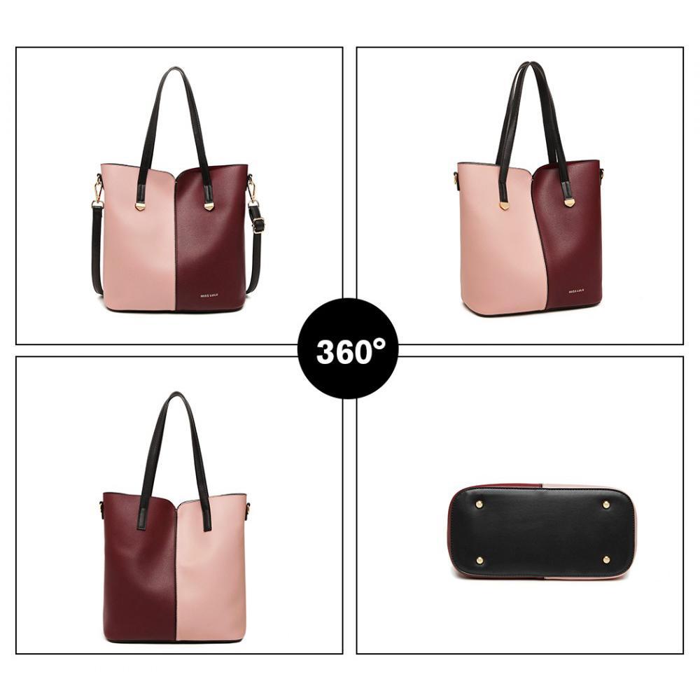 Set 2 genti dama Kellery, Roz/Burgundy - eMAG.ro