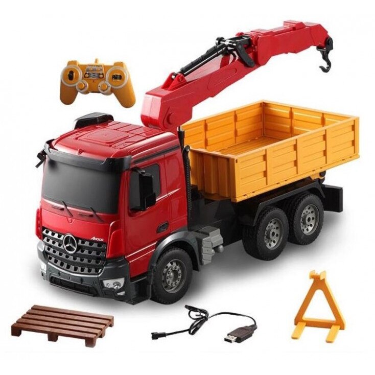 Camion cu telecomanda Mercedes Actros 1:20 macara - eMAG.ro
