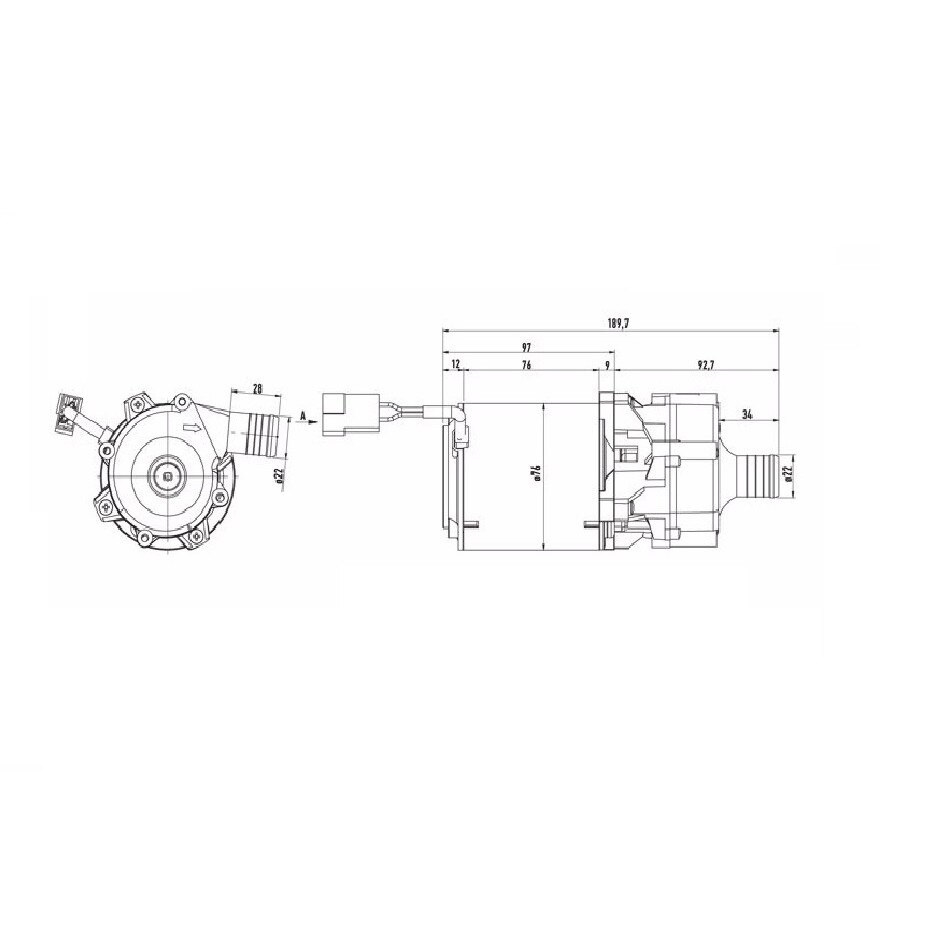 Pompa recirculare 12V / diametru conducta 22mm - eMAG.ro