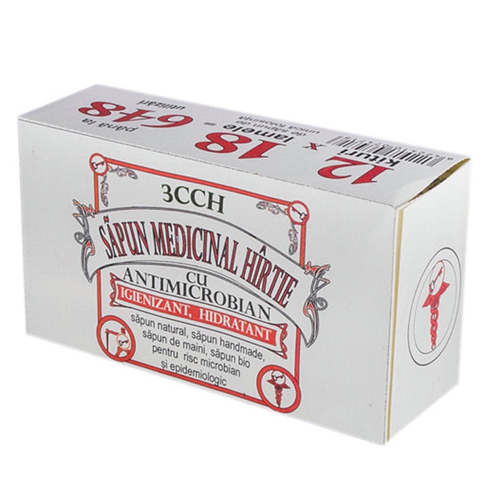 Set 12 kituri sapun medicinal hartie cu antimicrobian 3CCH - eMAG.ro