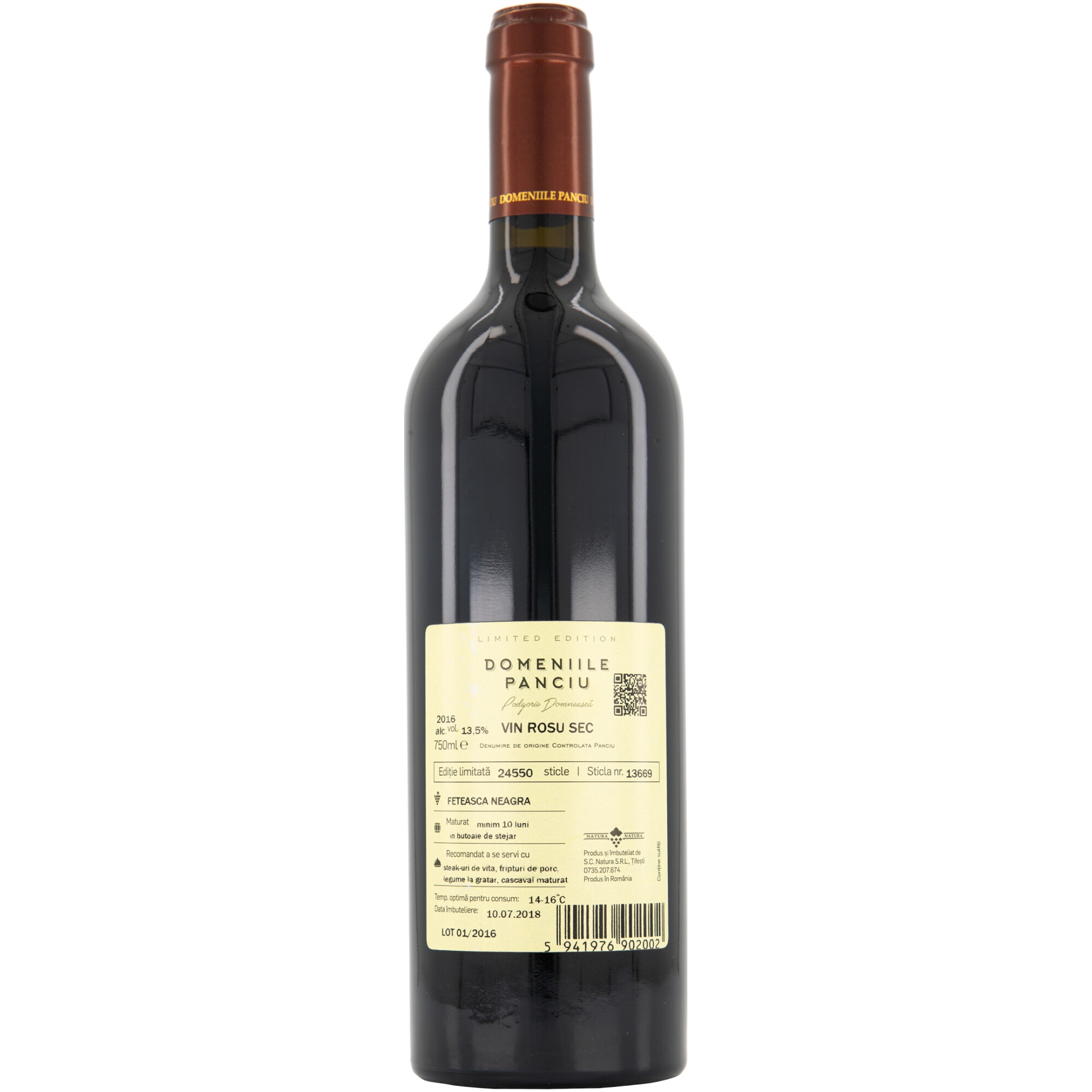 Vin Rosu Podgorie Domneasca Feteasca Neagra, Sec, 14%, 0.75l - eMAG.ro