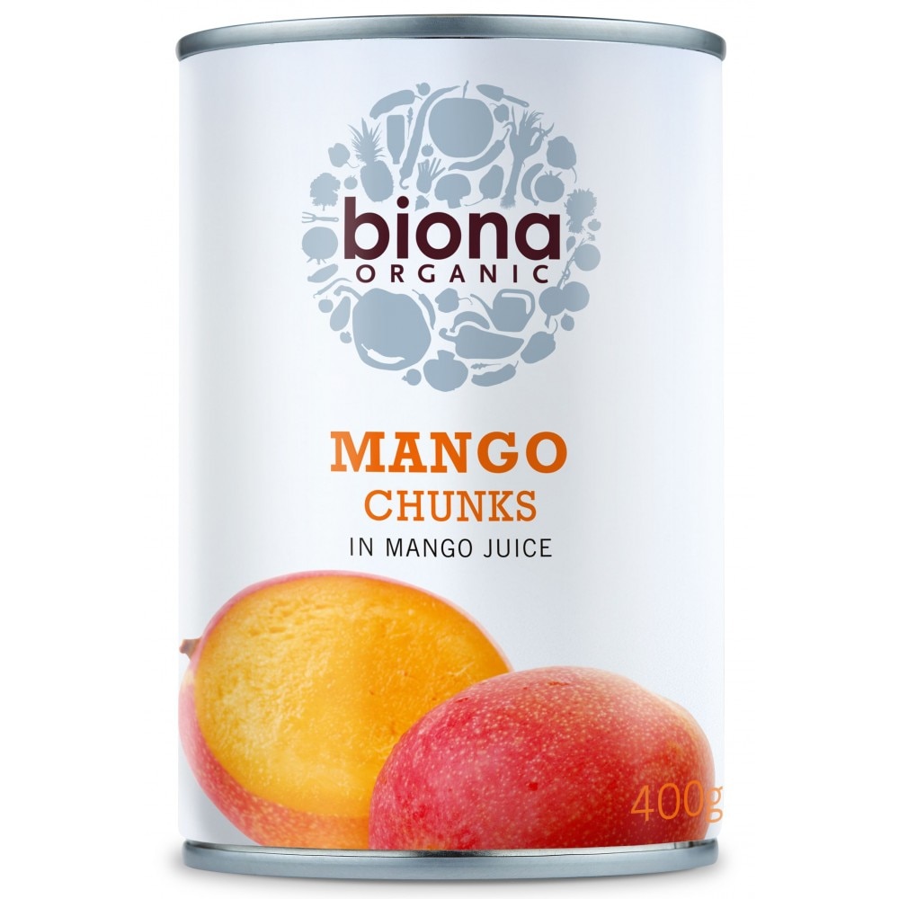 Mango bucati in suc de mango bio, Biona, 400g - eMAG.ro