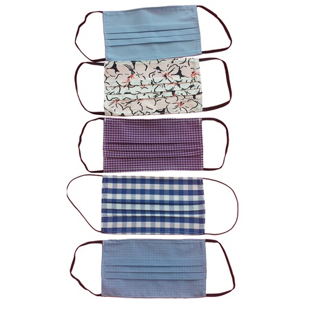 Set 10 masti colorate de protectie reutilizabile lavabile din bumbac ...