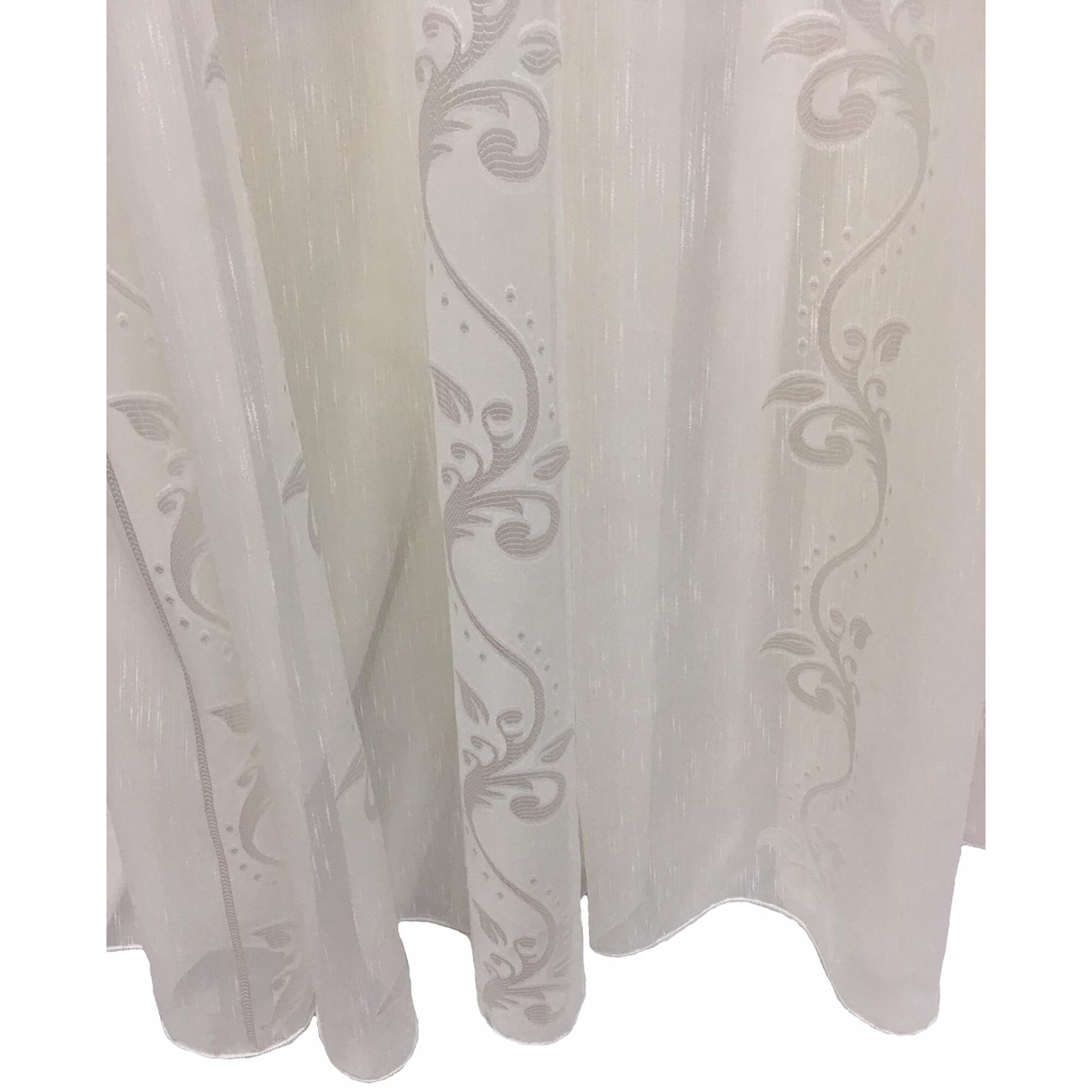 Perdea brodata, culoare alba, colectia Ghirlanda de flori, by Liz Line ...