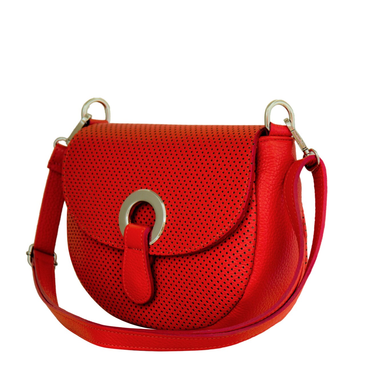 Geanta tip postas din piele naturala Eva Bags,Serena corai - eMAG.ro