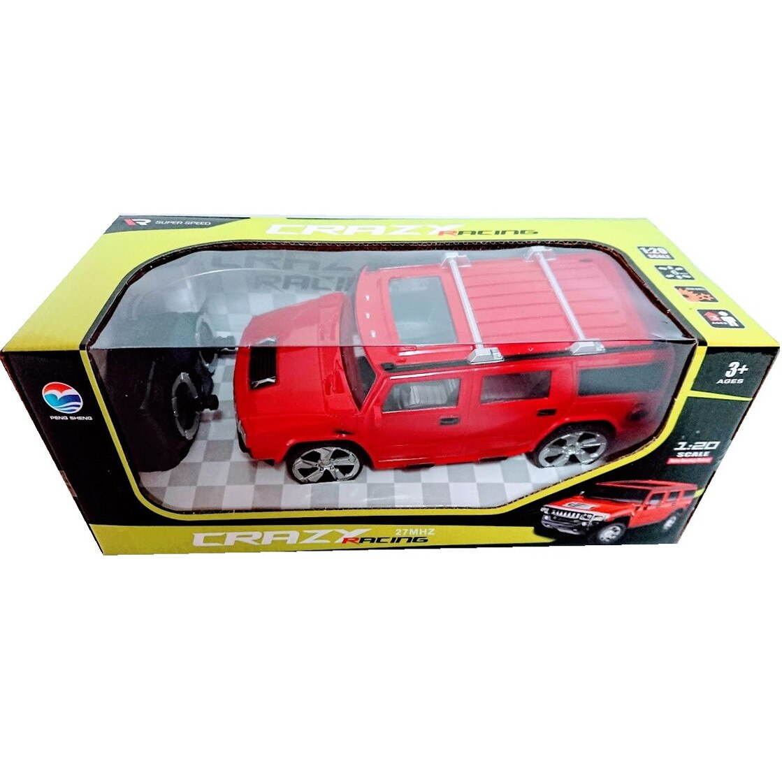 Masina cu radio comanda, hummer rosu, scara 1:20, baterii incluse - eMAG.ro