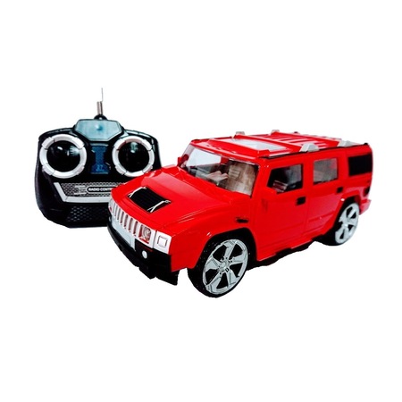 Masina cu radio comanda, hummer rosu, scara 1:20, baterii incluse - eMAG.ro