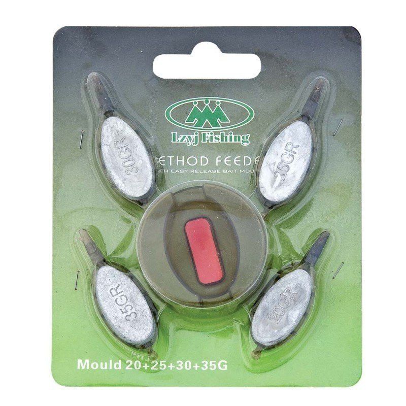 Set Method Feeder cu 4 greutati si un incarcatort Lzyj Fishing 20g, 25g ...