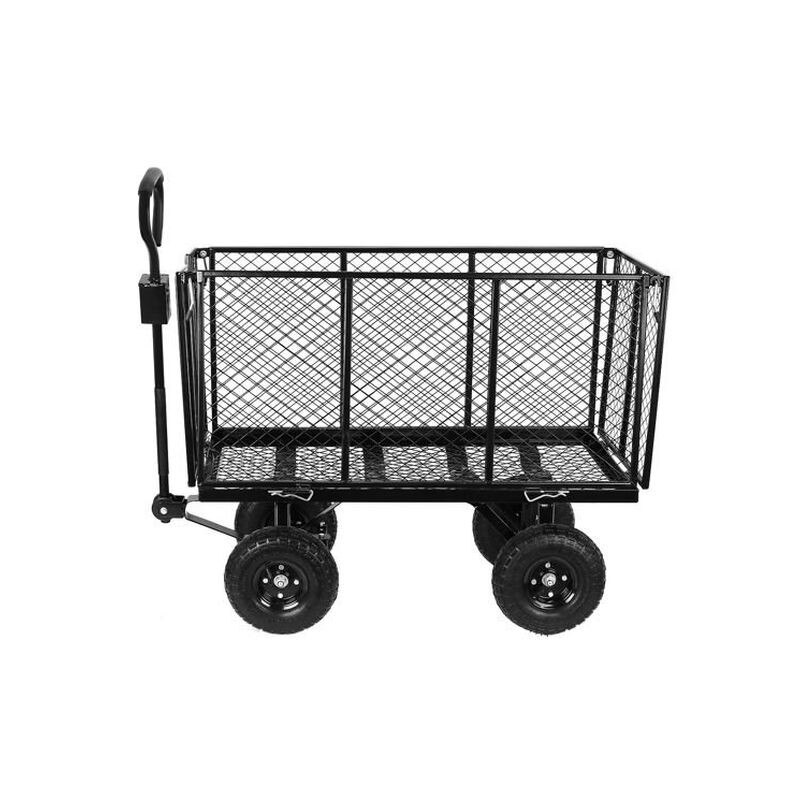 Carucior metalic pentru gradina, MT Malatec, roti pneumatice, sarcina ...