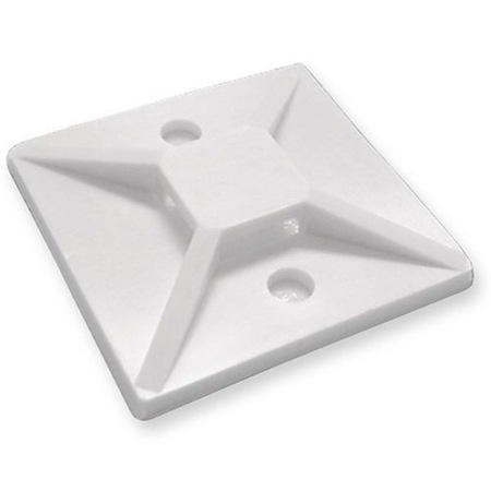 Set 100 buc cleme albe autoadezive 27x27 din plastic pentru prindere ...