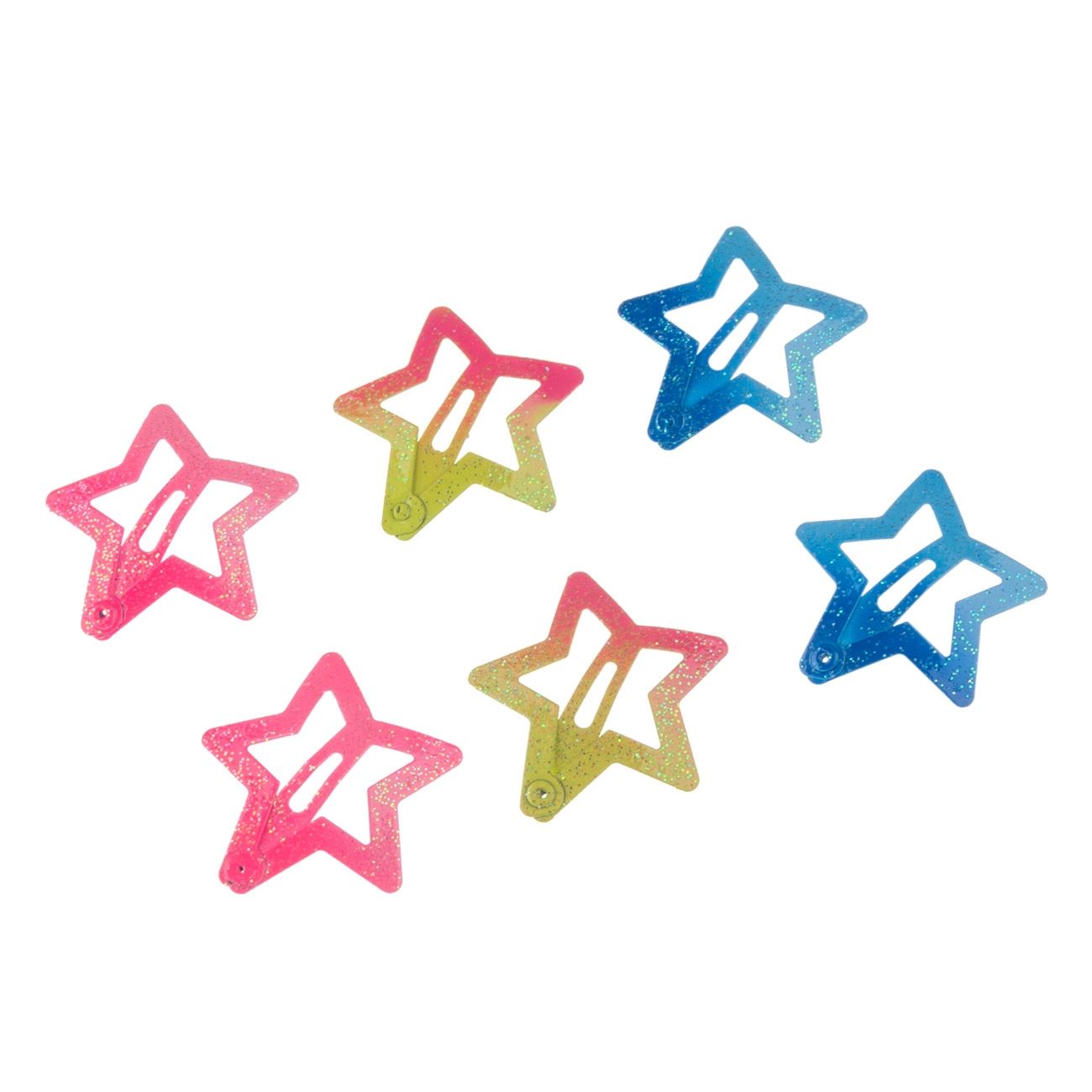 Set 6 agrafe in forma de stelute colorate, DecorCasa, 3 cm - eMAG.ro