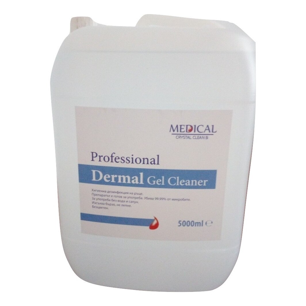 Течен дезинфектант за ръце-биоцид Medical DERMAL GEL CLEANER, 5 л, 72% ...