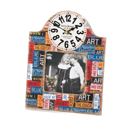 Ceas decorativ cu rama foto,20x27cm, vintage - eMAG.ro