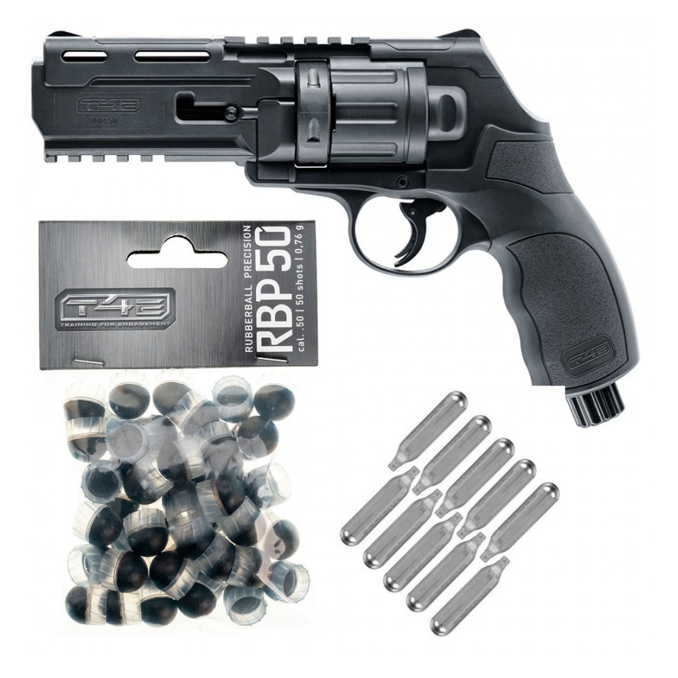 Revolver airsoft Umarex T4E HDR50 calibru 50 + 10 capsule CO2 + 50 bile ...