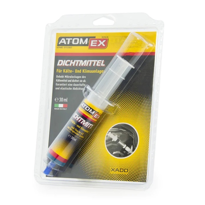 Добавка за отстраняване на течове ATOMEX, STOP LEAK A/C SYSTEM, 30 мл ...