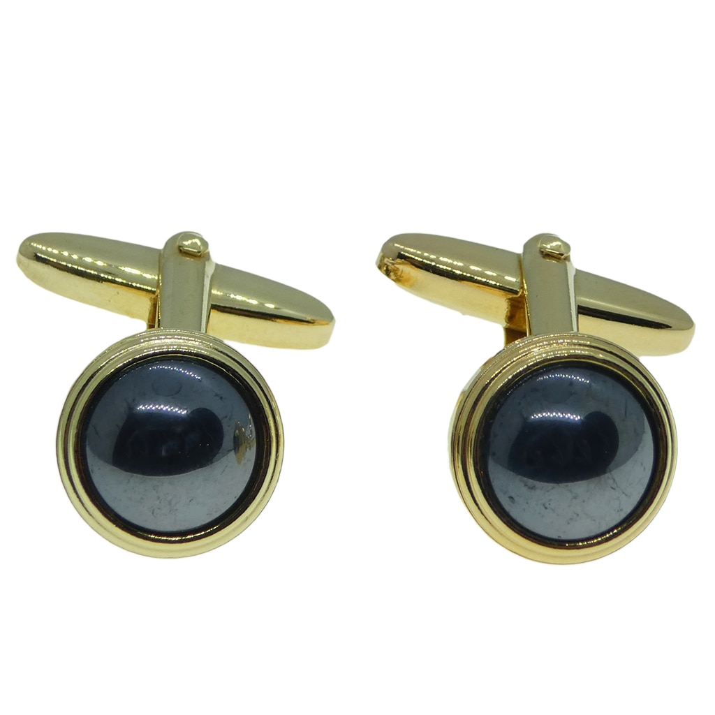 Butoni camasa manseta auriti mecanism arc model piatra antracit 14223 ...