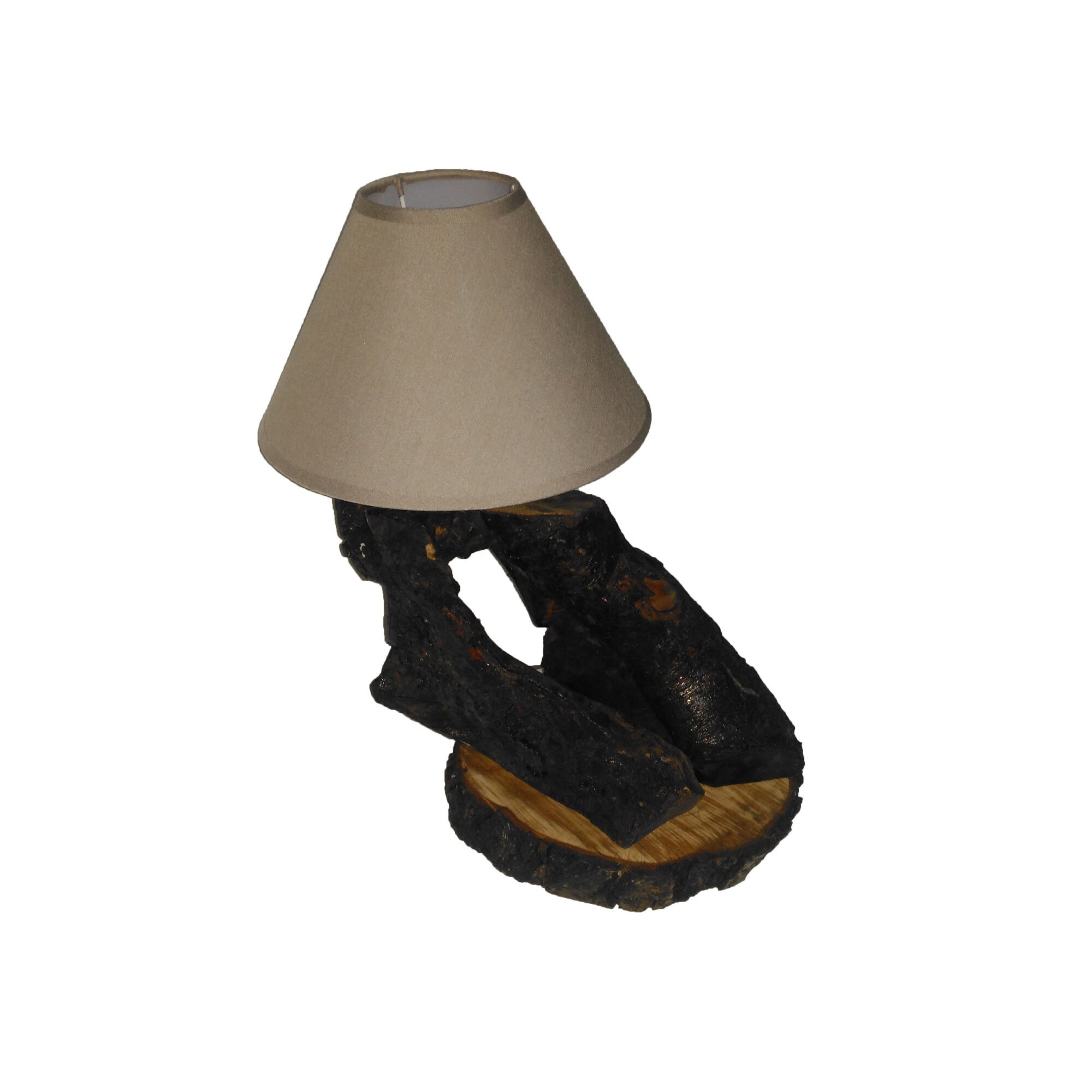 Veioza rustica handmade lemn model 1 - eMAG.ro