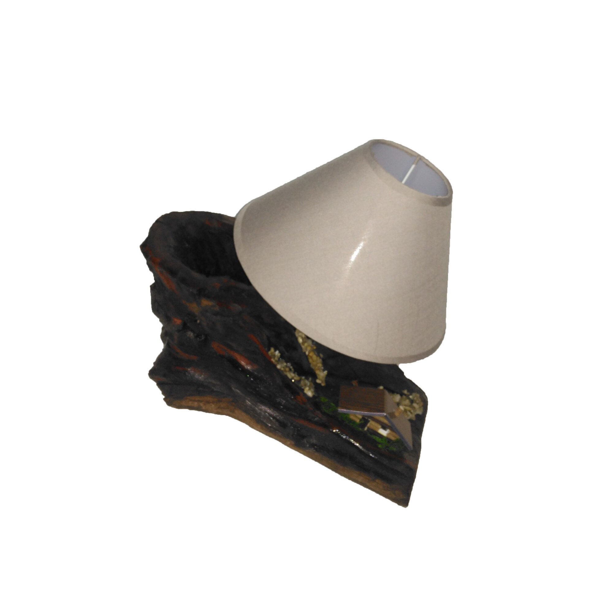 Veioza rustica handmade lemn model 4 - eMAG.ro