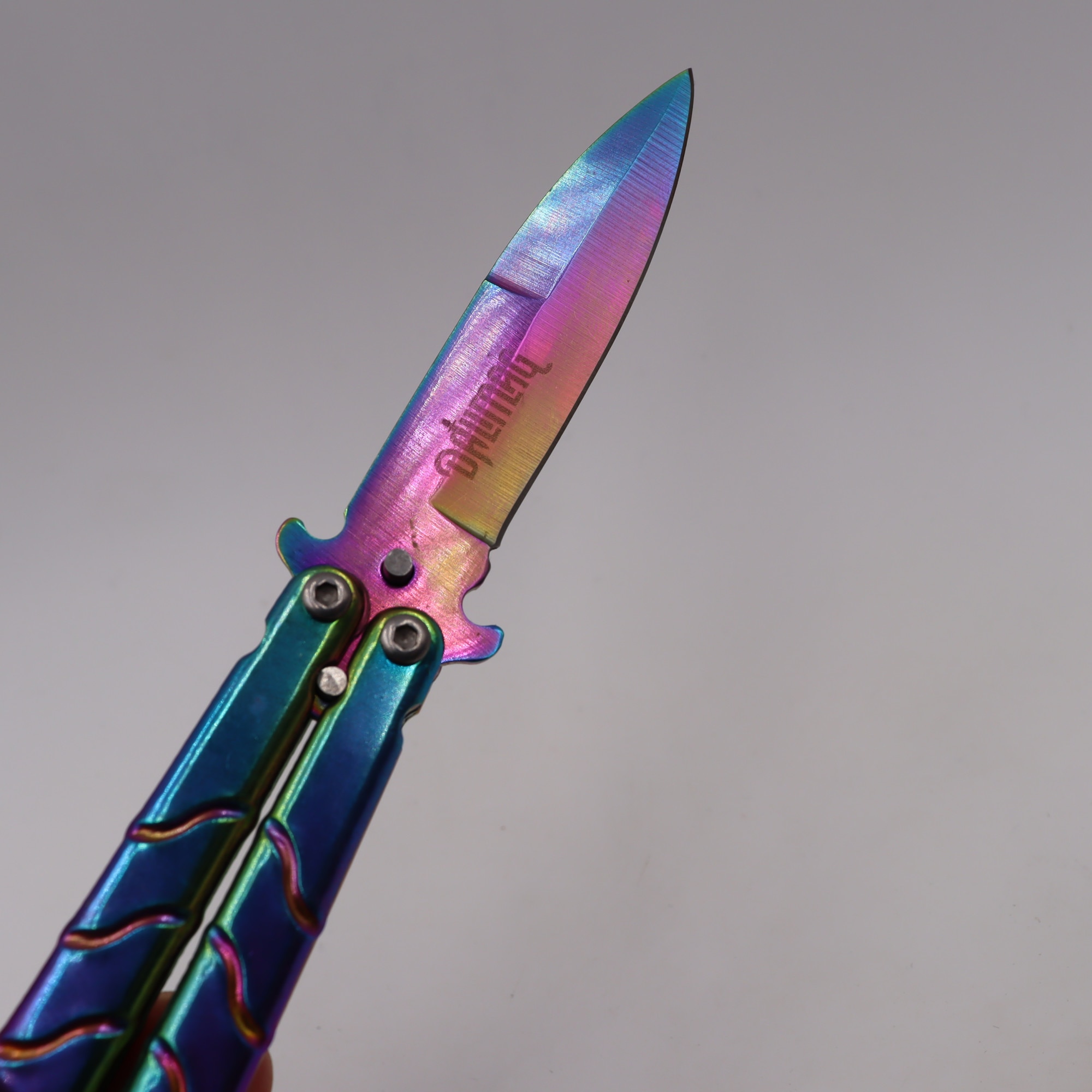 Cutit fluture, Butterfly, Balisong 25 cm, fade cameleon - eMAG.ro