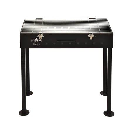 Gratar gradina, cu carbuni, Premium, portabil, otel, 58 x 30 cm - eMAG.ro
