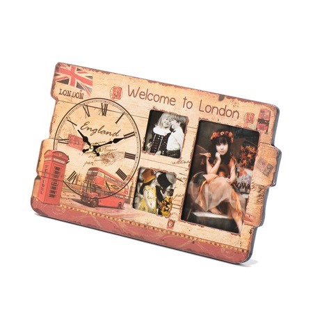 Ceas decorativ cu rama foto, 32x19cm, London - eMAG.ro